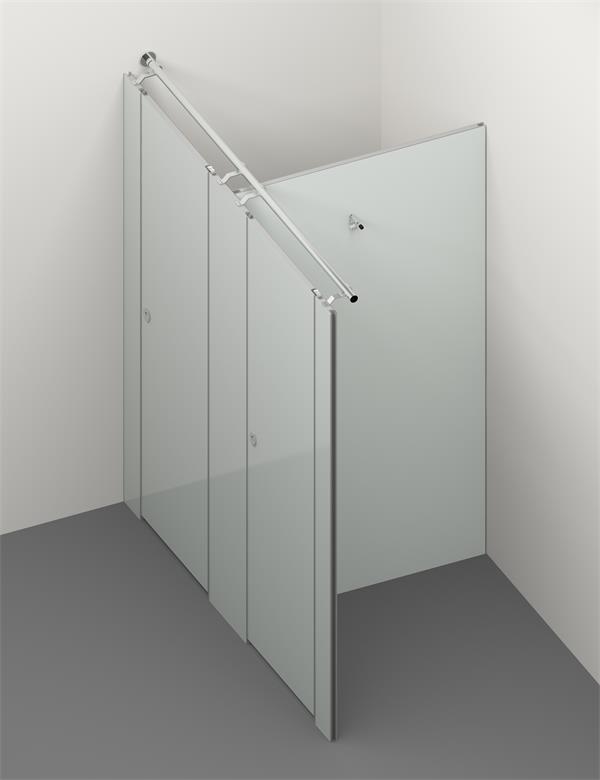 Glass Composite Toilet Cubicle